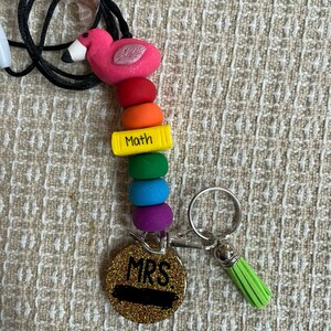 Beaded Teacher Lanyard, Teacher Gift, Teacher Lanyard, Nurse Lanyard ...