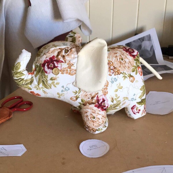 Stuffed Elephant - PDF Sewing Pattern & Tutorial | Stuffed Animal ...