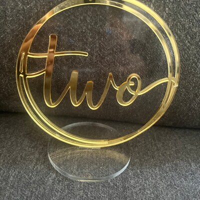 Gold Table Numbers Table Numbers Acrylic Table Numbers Table Number ...