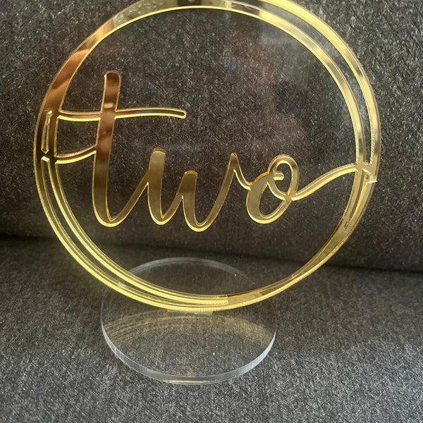Gold Table Numbers | Table Numbers | Acrylic Table Numbers | Table ...