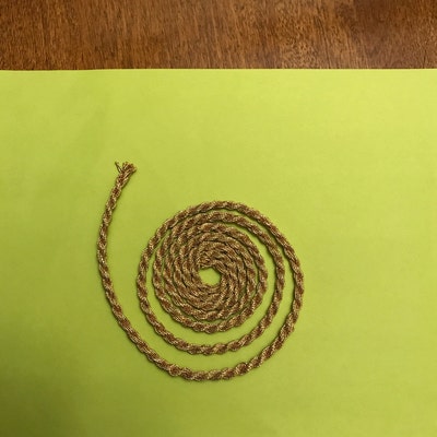 Fancy Gold Rope Braid Cord Trim 3/8 10mm Diameter 3 Ply BY THE YARD - Etsy