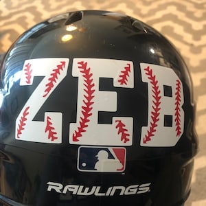 Baseball Name Sticker, Baseball Helmet Sticker, Waterproof Vinyl ...