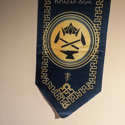 Lord of the Rings Erebor Tapestry, Middle Earth Flag Gondor Arthedain ...