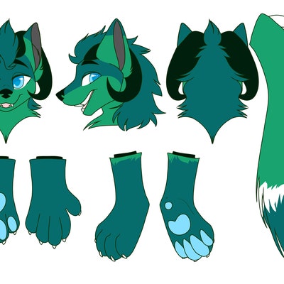 Custom Fursuit Partial Reference Sheet Commissions NOT FURSUITS - Etsy