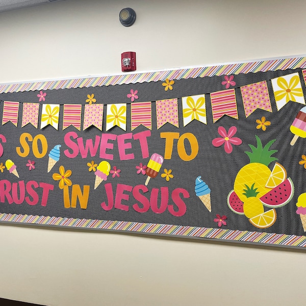 Sweet Summer Bulletin Board Pineapple Fruit Popsicles Display Kit ...