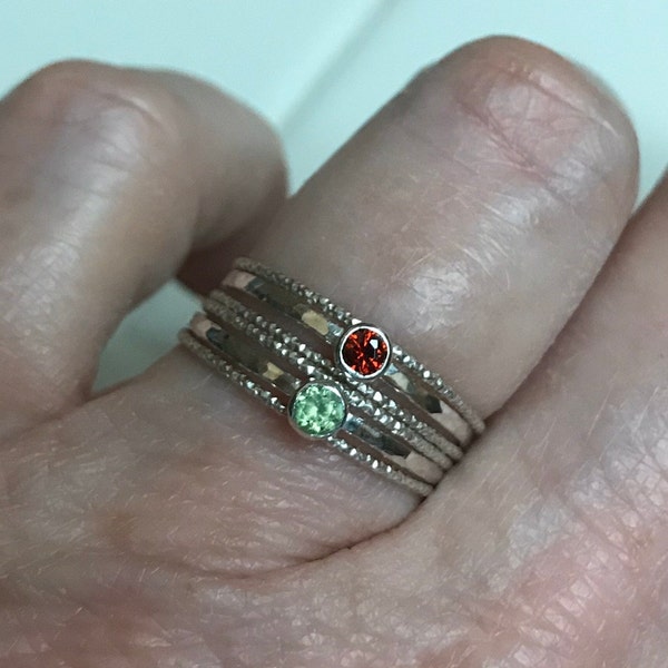 Dainty Stacking Mothers Ring, Mother's Ring, Silver Mothers Ring ...