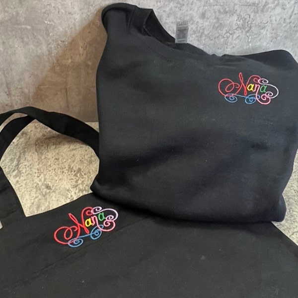 Nana Calligraphy Script Embroidery Design- Instant Email Delivery ...