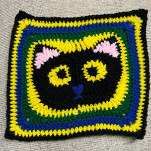 Cat Face Granny Square - Etsy