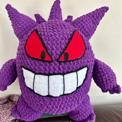 CROCHET PATTERN Gengar Amigurumi Pokemon PDF File English, French - Etsy