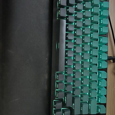 Gradient Green Side-printed Keycap Set, OEM Profile, Shine-through, PBT ...