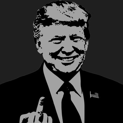Donald Trump Giving the Middle Finger / SVG File Clipart Vector for ...