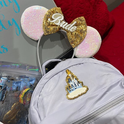 Minnie Mouse Ears, Wedding Ears for Adults and Kids, Bride Minnie Mouse ...