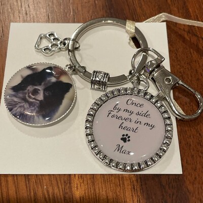 Pet Memorial Keychain, Pet Loss, Dog or Cat Keychain, Key Ring ...