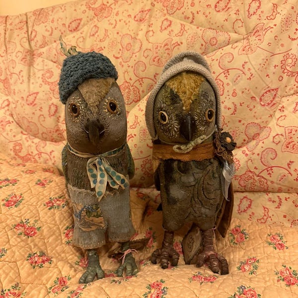 Walter - Textile Art Bird Hand Made Artistic Bird, Personaalized Bird ...