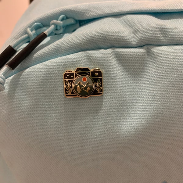 Camera Enamel Pin Camera Floral Pin, Film Camera Pin, Photo Enamel Pin ...