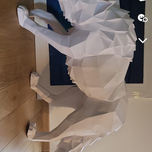 Sitting Fox Papercraft, Digital Template, PDF Download, Gurko, 3D ...