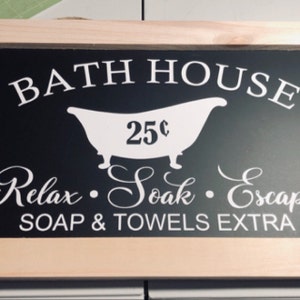 Bathroom Sign Rustic Bathroom Sign Svg Bath House Svg Bathtub Svg ...