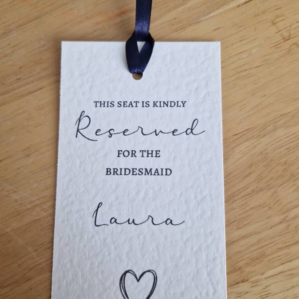Eucalyptus Wedding Reserved Tags, Wedding Ceremony Reserved Seating Tag ...