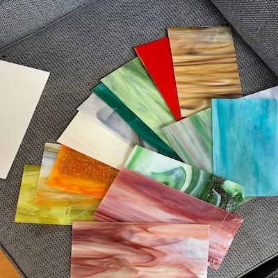 Stained Glass Sheet Variety Pack of 20 7 X 4 Pieces of Premium Glass - Etsy