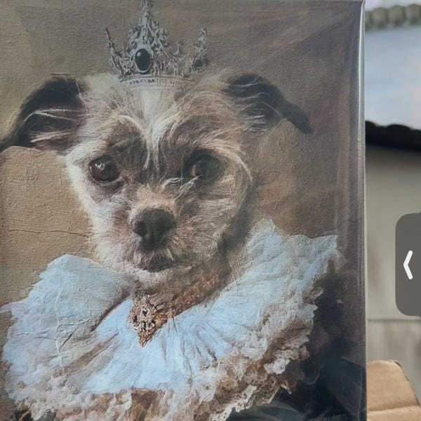 Custom Dog Portrait, King Queen Pet Art, Personalized Pet Gift ...