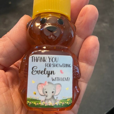 25 Pure Raw Custom Mini Honey Bears, Choose Your Honey, Wedding, Bridal ...