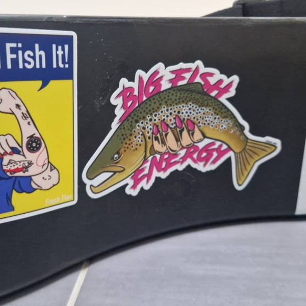 Rosie the Riveter Fly Fishing Sticker, Vintage Decal, Tattoo Sticker ...