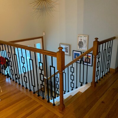 Satin Black Wrought Iron Balusters Square Liberty Series - Etsy