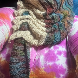 Keyhole Scarf KNIT PATTERN Beautiful Scarf Gift for Her Crochet Scarf ...