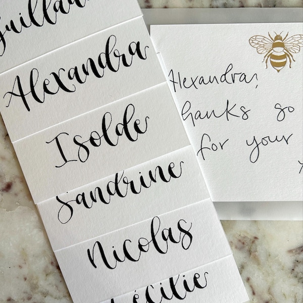 Handwritten Wedding Place Cards: Calligraphy Name Cards - Etsy