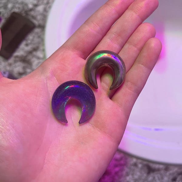 1 Pair (2 Pieces) Solid Pink Pinchers Spirals Glass - Etsy