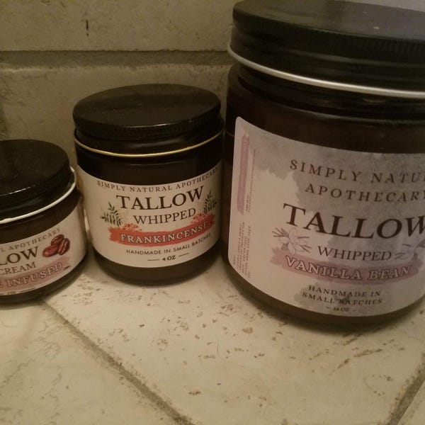 Tallow Face Cream & Body Butter All Natural Whipped Grass-fed Beef ...