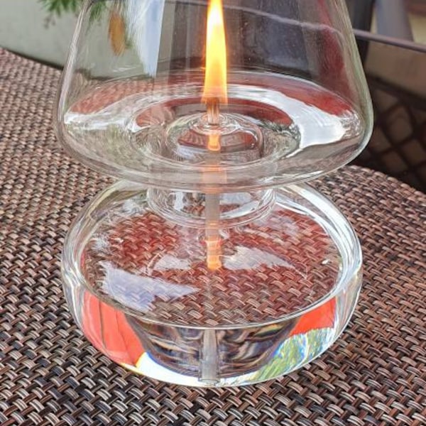Glass Oil Lamp | Infinity 2-piece | Mouth-blown & Handmade | Modern Oil ...