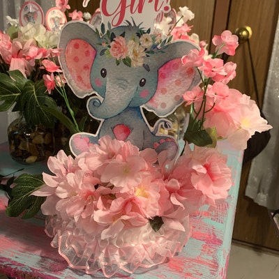 Elephant Centerpiece, Cake Topper, Cupcake Topper, Baby Shower ...