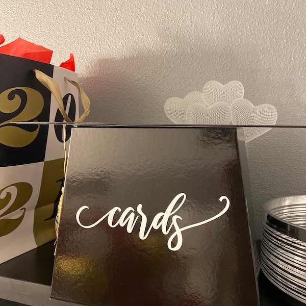 Cards Decal - Wedding Card Box Decal - DECAL ONLY - Wedding Decal ...