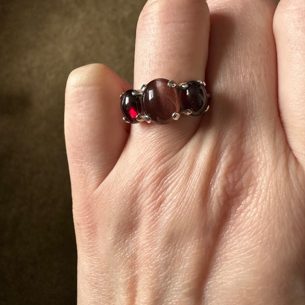 Large Intense Blue Lab Quartz in Sterling Silver Cocktail Ring 8.9ct ...