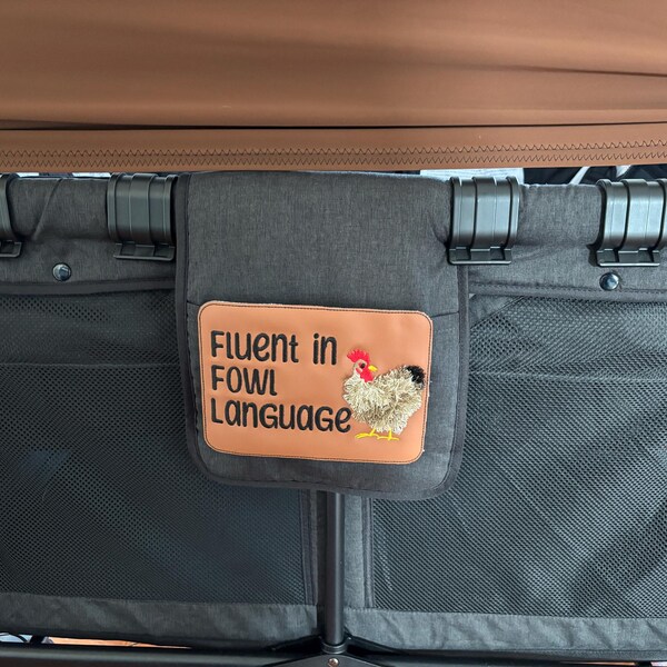 Embroidered Faux Leather Marine Vinyl Stroller Wagon Patch Wagon ...