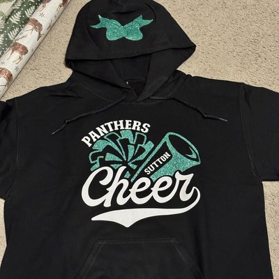 Glitter Cheer Hoodie, Cheerleader Hoodie,cheer Gear,custom Cheer Hoodie ...