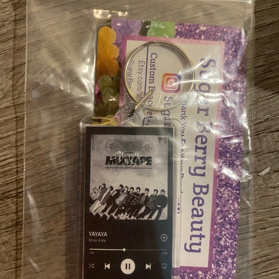 Spotify Song Plaque Keychain Custom Key Chain Add Charm Gummybear Heart ...