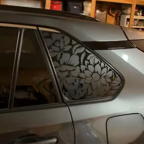 Fits 2019-2025 Toyota RAV4 Rear Side Window Floral Flowers Decal ...