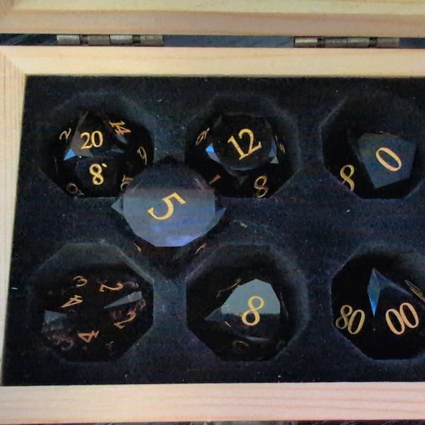 Natural Stone Dnd Full Dice Set| Tiger Eye Dnd Dice Set Sorcerer ...