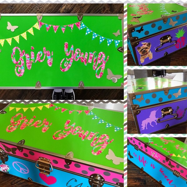 Camp Trunk Vinyl Decal Decor - Camp Trunk Sticker - Personalized Camp ...