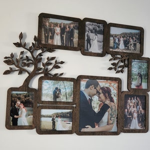 Adventure Awaits Family Photo Collage Wood Camping Signs - Etsy