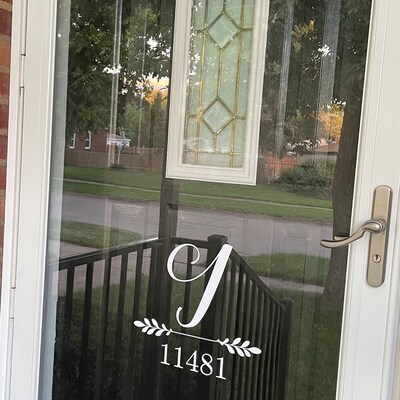 Front Door Decal 4 personalized Storm Door Decal-family Monogram-front ...