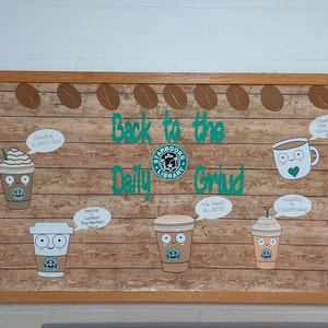 Math Coffee Shop Bulletin Board Kit, Back to School Classroom/door ...
