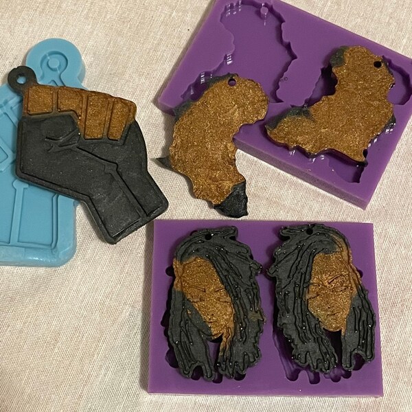 Loc’d Girl Earring Mold - Etsy