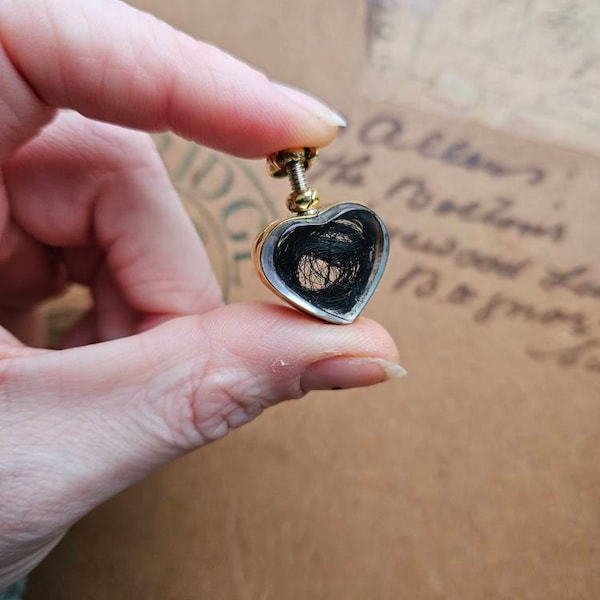 Medium Deep Fillable Silver or Gold Heart Locket Secret Message Locket ...