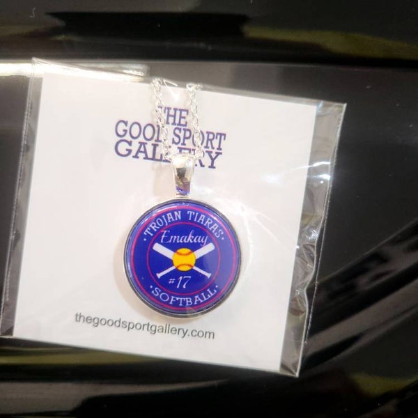 Custom Softball Team Necklace, Personalized, Softball Gift, Senior ...