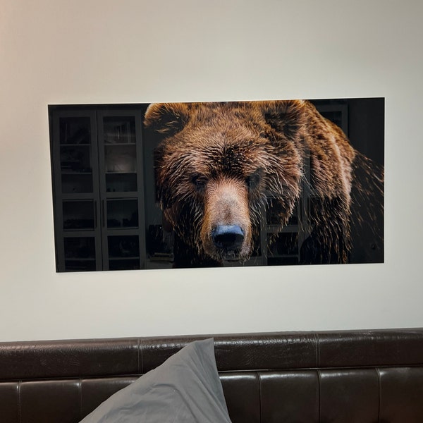 Yellow Squares Mirror Graphic Frameless Mirror Large Geometric Mirror ...