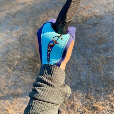 Leather Back Quiver With Adjustable Three Straps Harness and A Brass ...