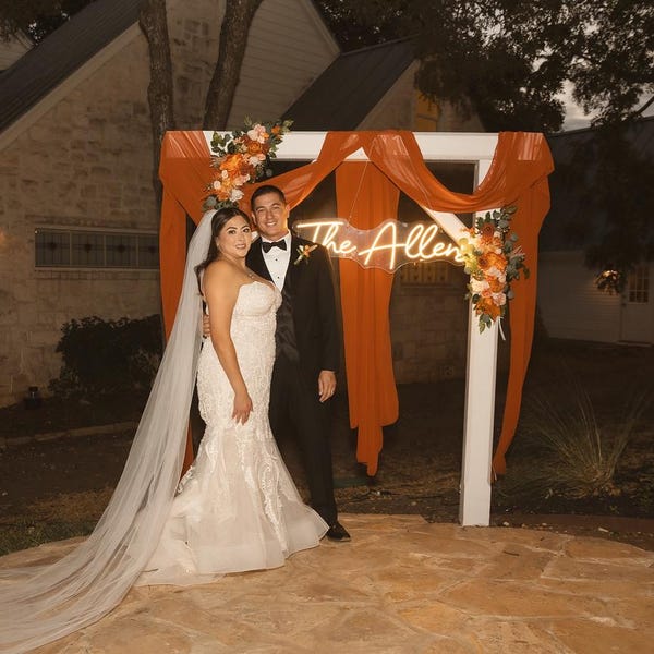 Neon Name Sign Custom, Wedding Neon Sign Name, Neon Sign Battery ...